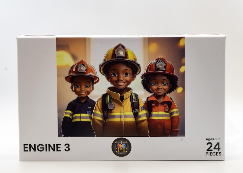 Engine 3 Firefighter Puzzle: Children's Jigsaw (24 Pieces) - Etsy