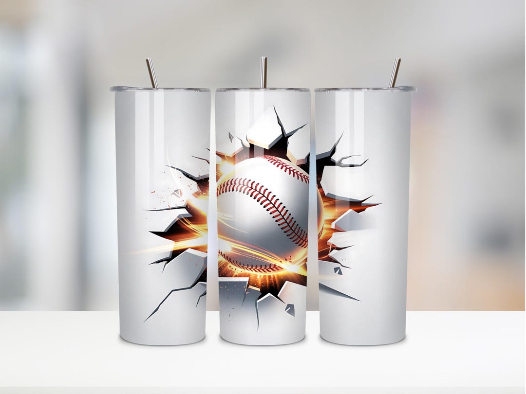 Baseball Tumbler PNG | Sports 20oz Skinny Tumbler Wrap | Athletic ...
