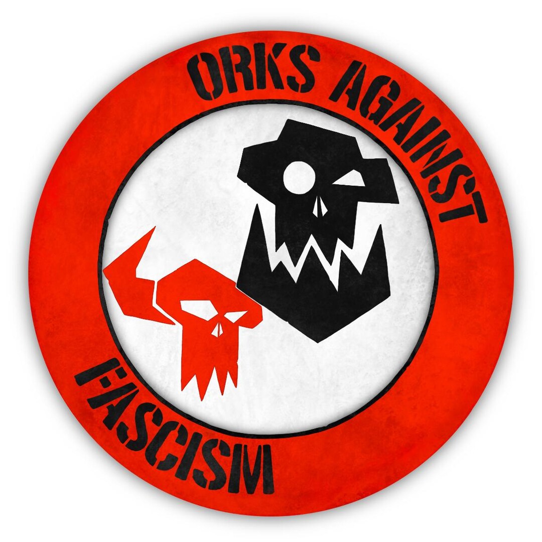 Orks Against Fascism Sticker - Etsy