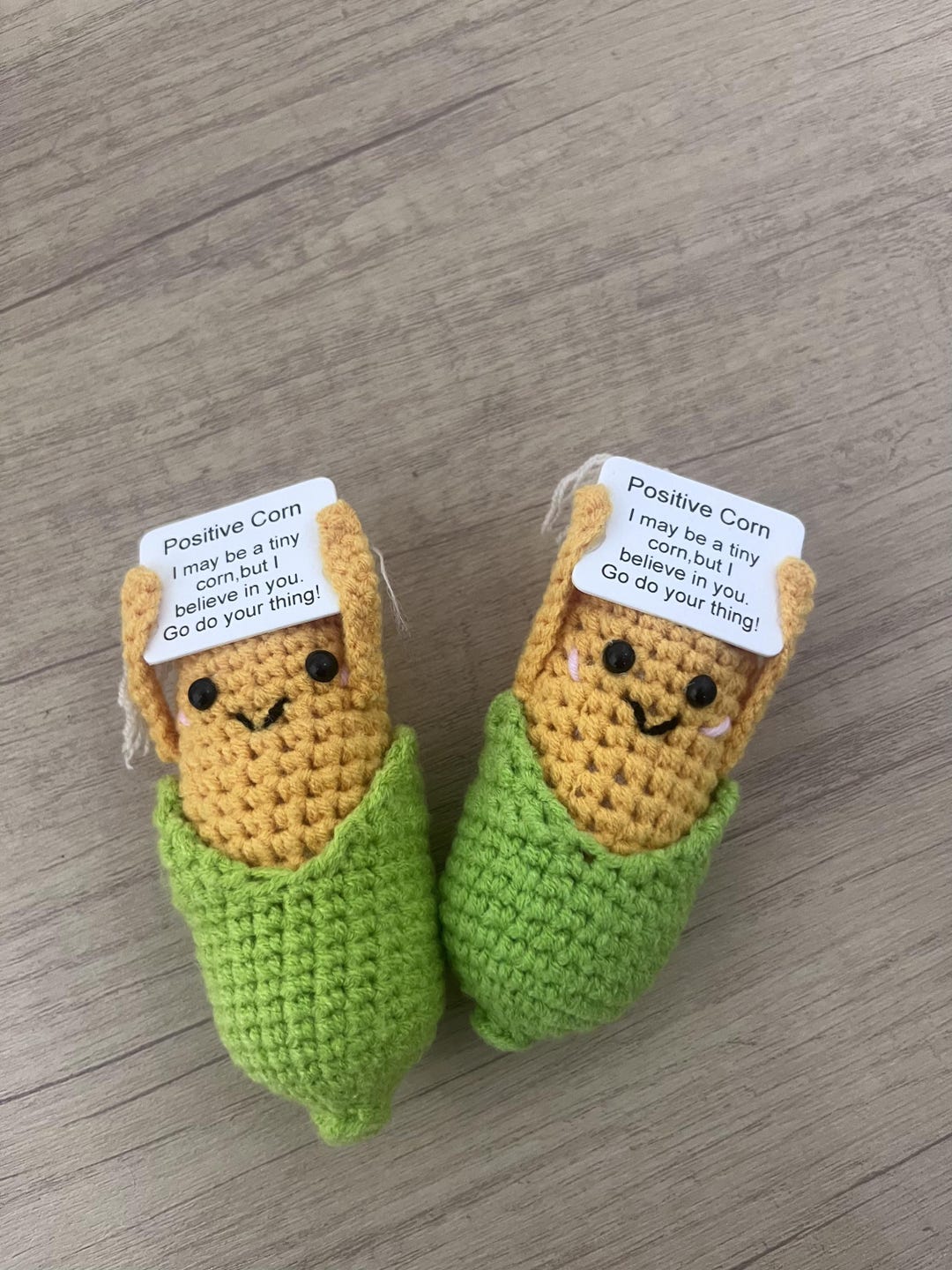 Handmade Crochet Positive Corn With Affirmations, Positive Corn ...