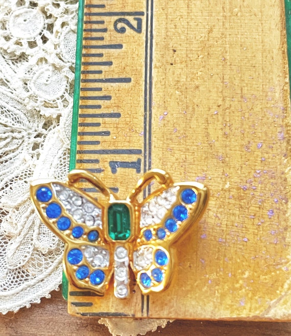 Swarovski Vintage Butterfly Broochpin Crystals Gem