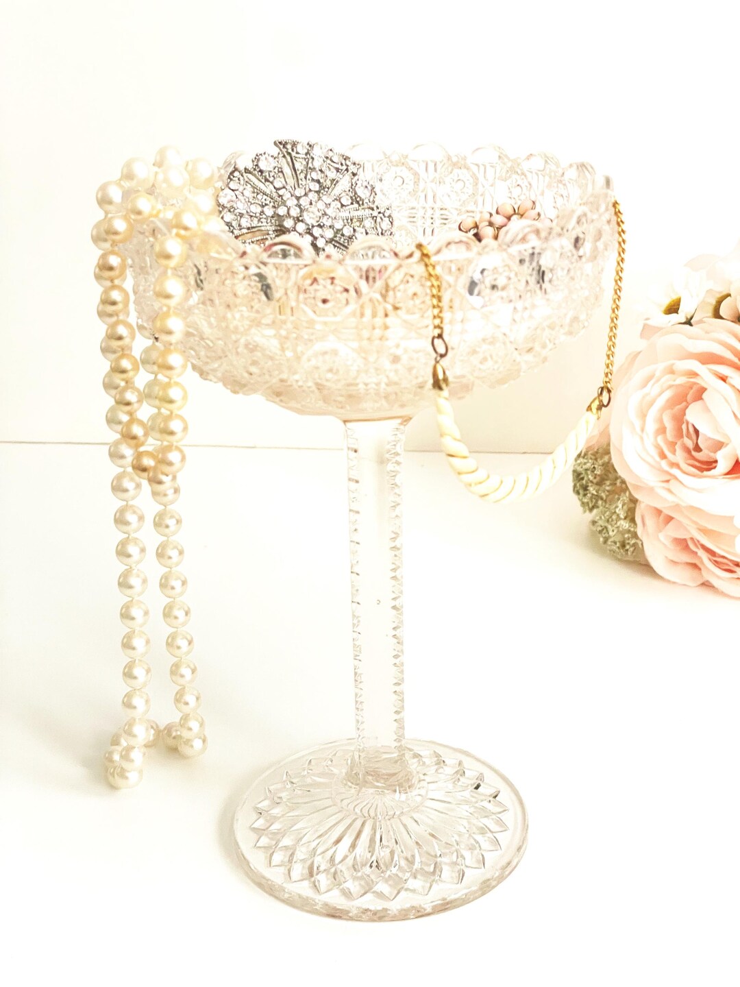 Antique EAPG Westmoreland Tall Jelly Compote Lacy Daisy - Etsy