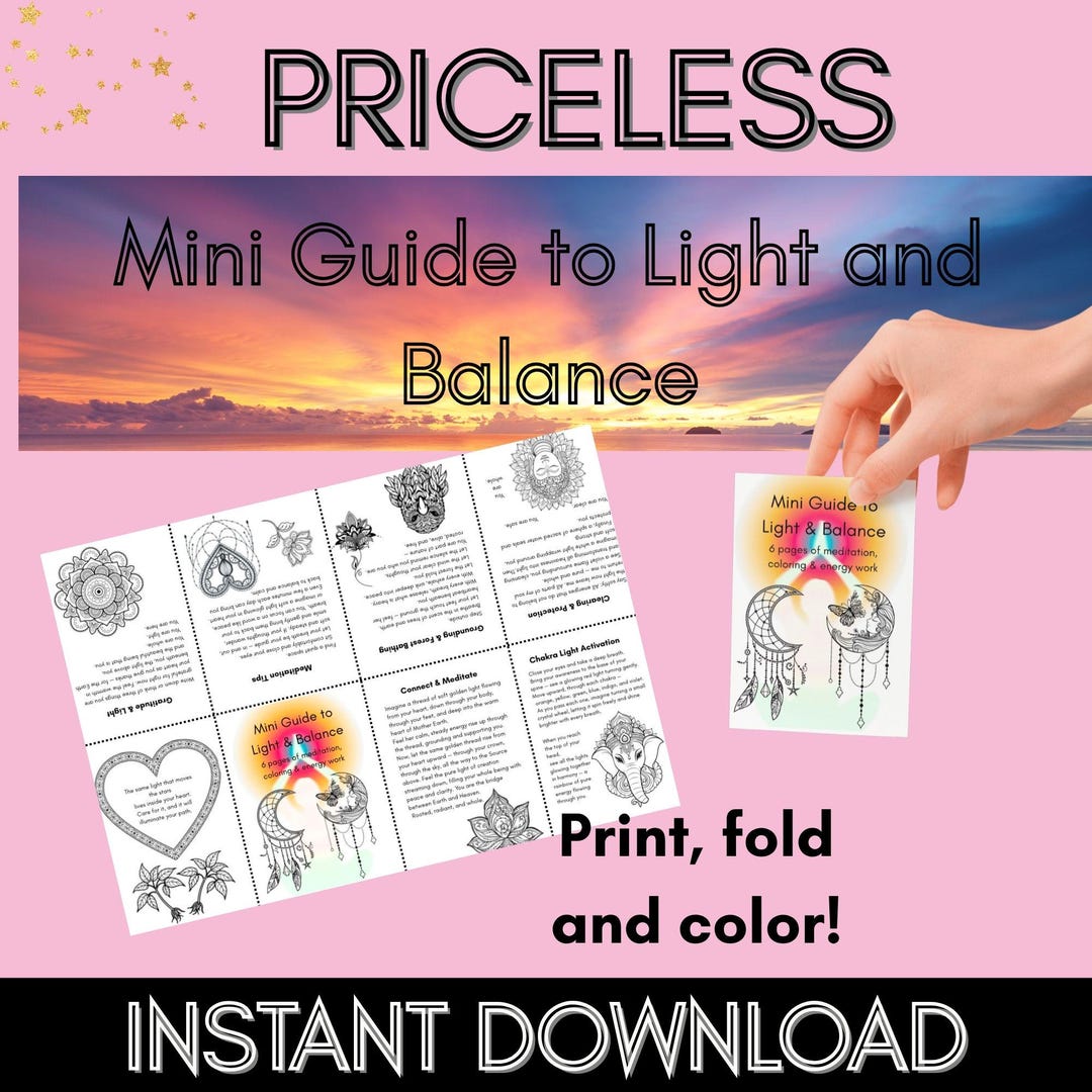 Printable Meditation Mini-guide | Chakra Healing & Gratitude (digital ...