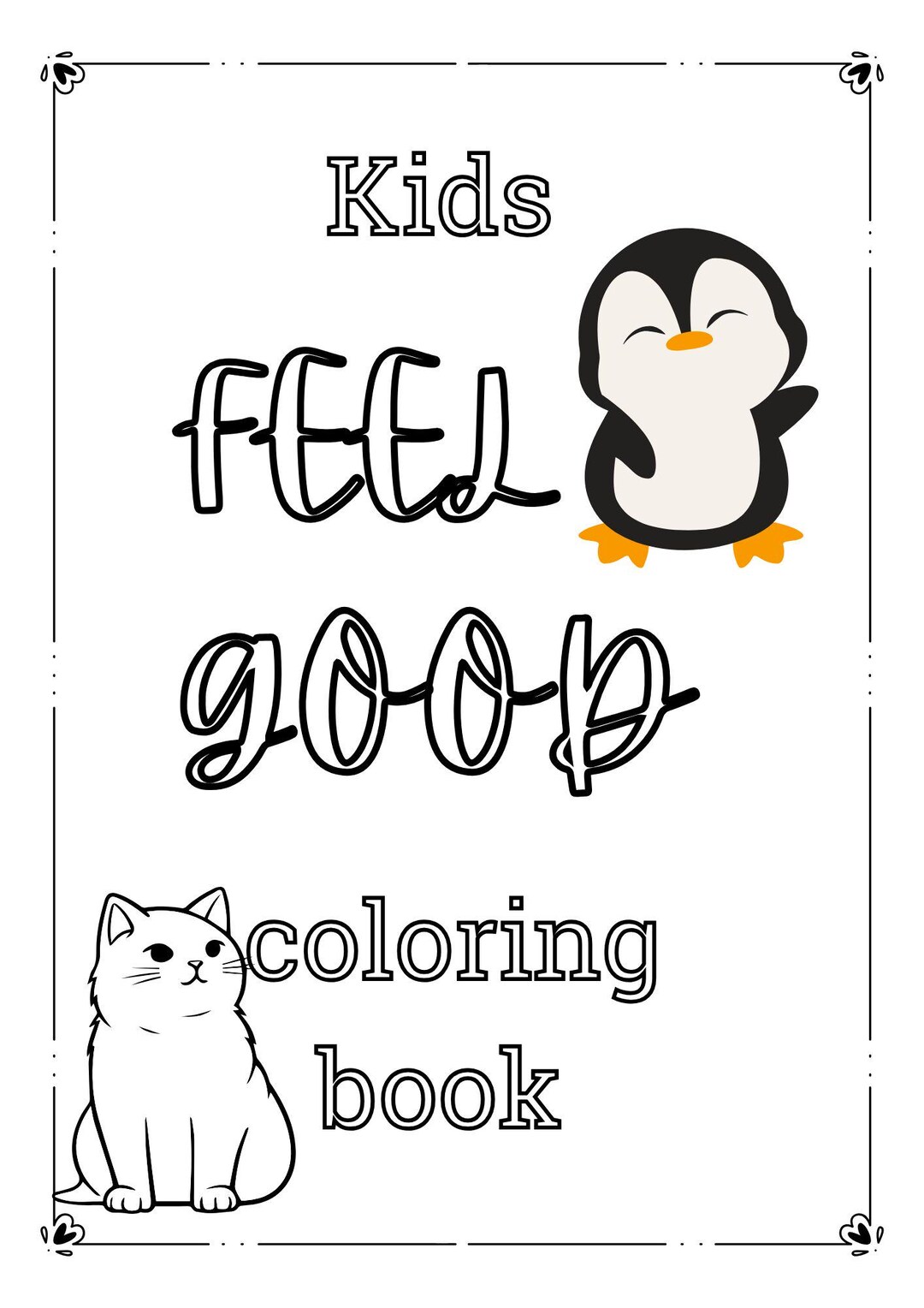 Kids Affirmation Coloring Pages: 23 Printable Animal Sheets (PDF ...