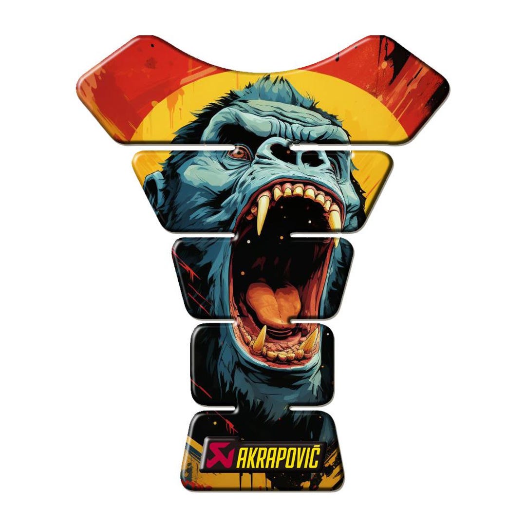 Custom Akrapovich Tank Pad Resin Gel 3D Stickers Universal Tank Protection Compatible With ...