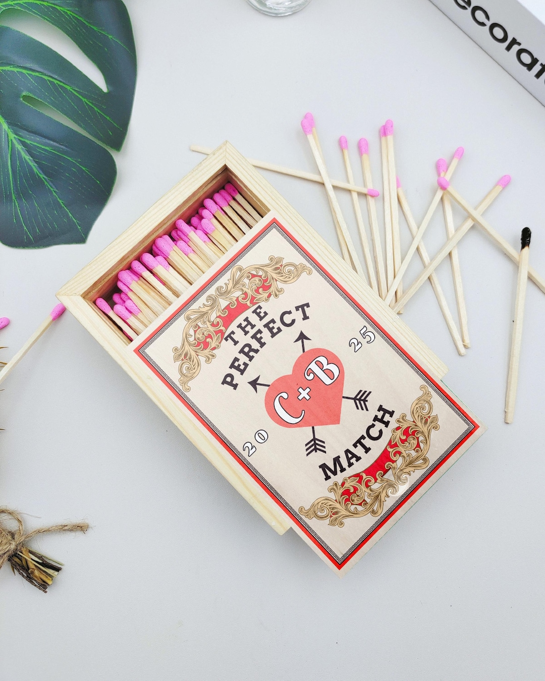 Personalized Couples Large Matchbox Wood, Matchbox for Couples, Wedding ...