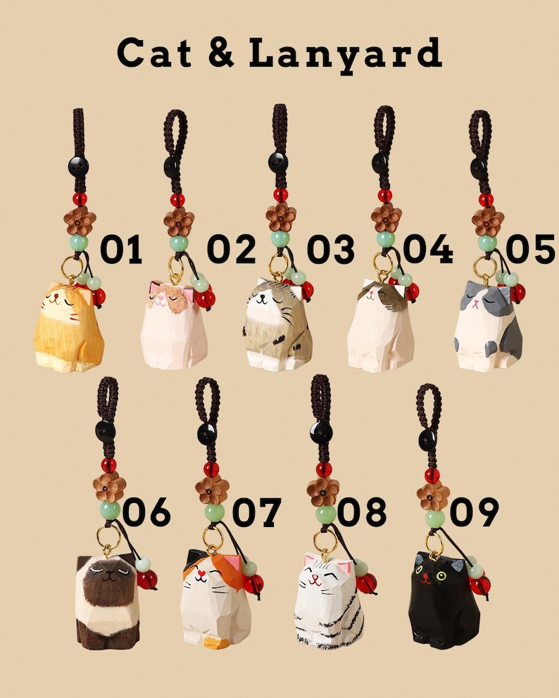 Anime Style Cat Keychain ornament, custom Figurine cat Figurine mini ...