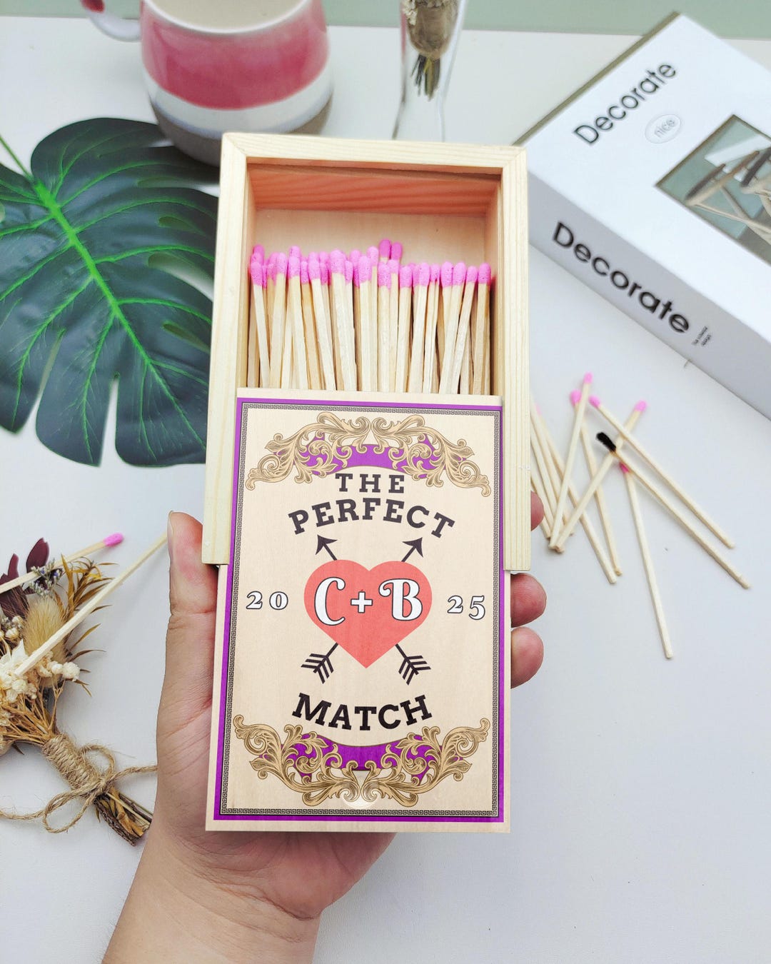 Custom Wedding Matches Box, Large Matchbook Art, the Perfect Match ...