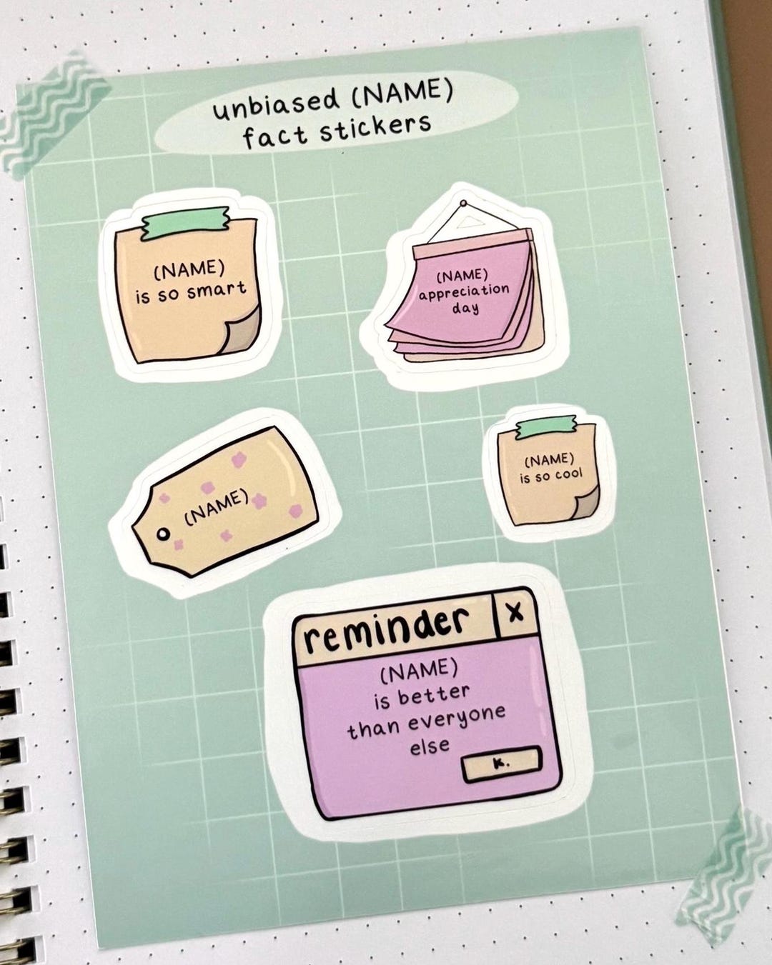 Custom Compliments Sticker Sheet- Cute Stickers, Stationery, Laptop ...