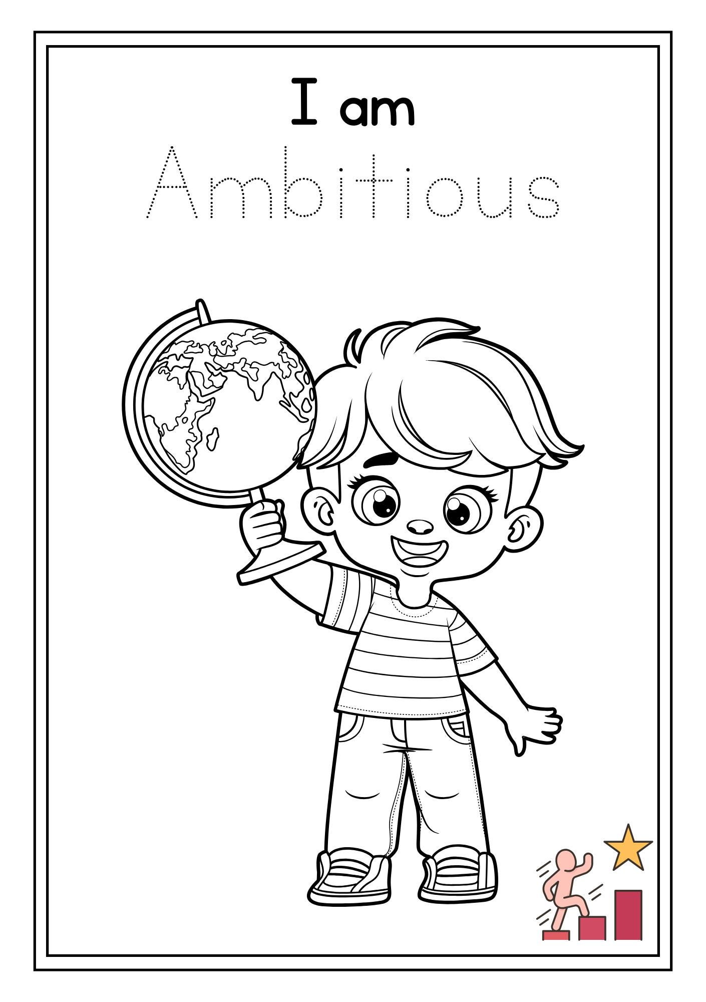 Affirmations Coloring Book for Kids – Positive Self-esteem & Confidence ...