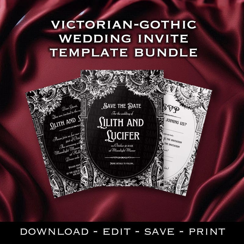 Edwardian Wedding Invitation - Etsy