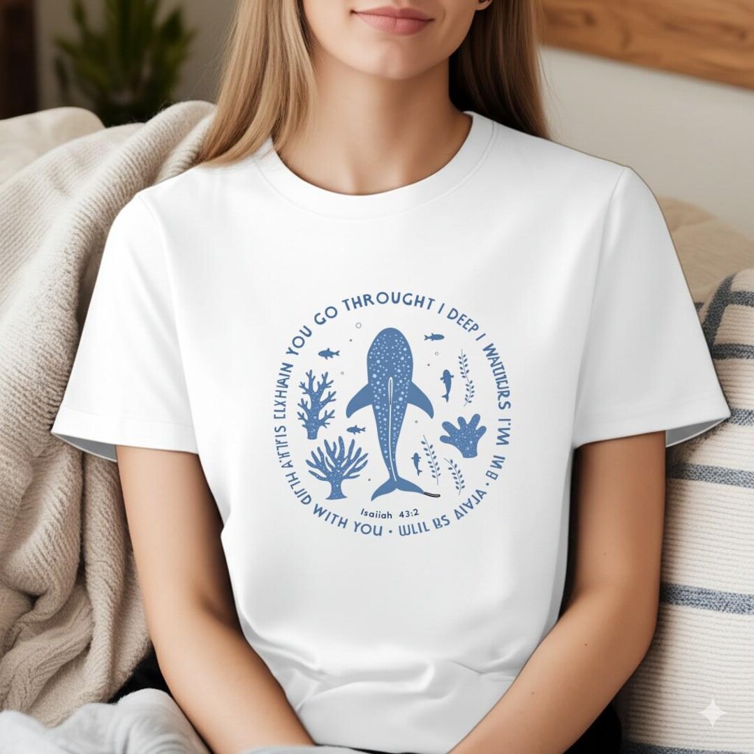 Whale Shark Tshirt, Beachy Shirt, Shark Shirt, Jesus T-shirt, Beachy ...