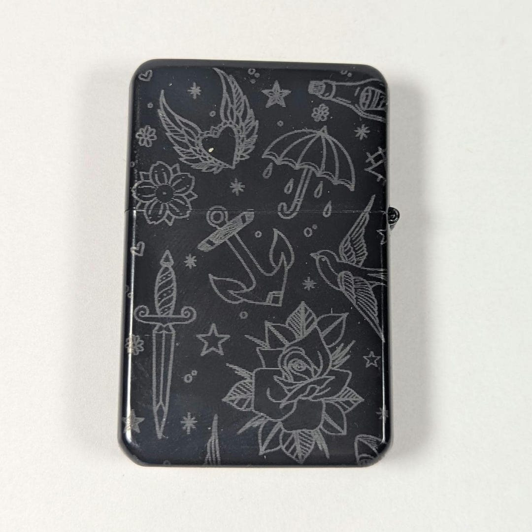 Tattoo Style Petrol Lighter: Old School Flash Design - Etsy