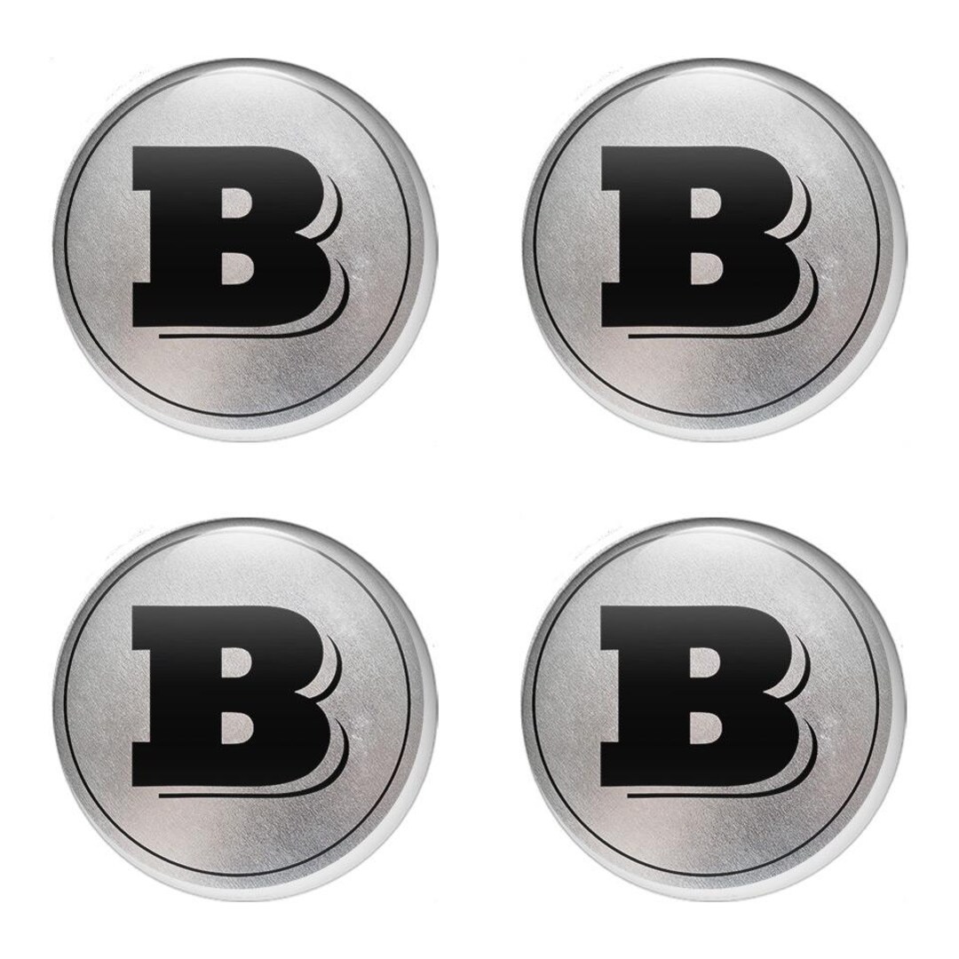 75mm Brabus Wheel Center Caps Sticker Handmade Epoxy 3D Custom Domed ...