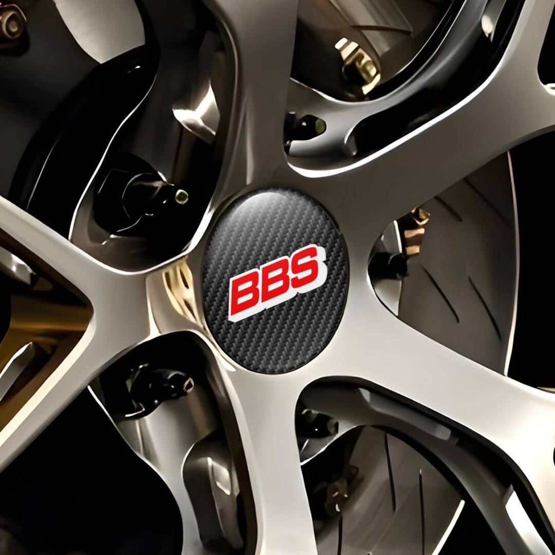 BBS Car Logo Stickers | Center Hub Cap Plate Stickers Set of 4 | 3D ...