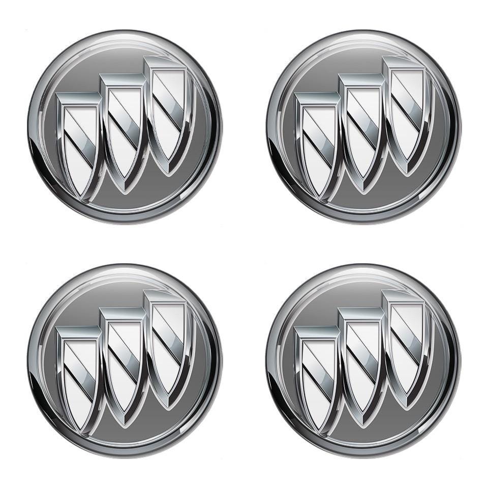 Buick Center Cap Badge Sticker Set for Car Wheels - Waterproof 3D Domed ...