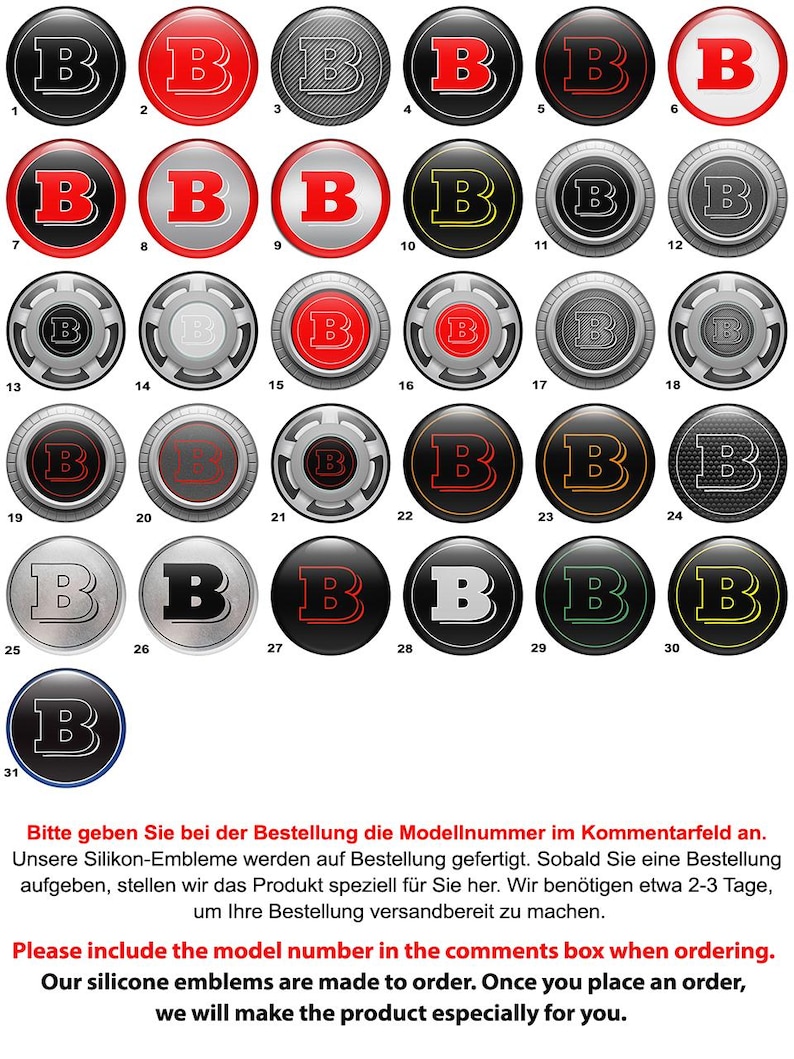 Brabus Wheel Center Caps Sticker Set of 4 | Handmade Epoxy Finish ...
