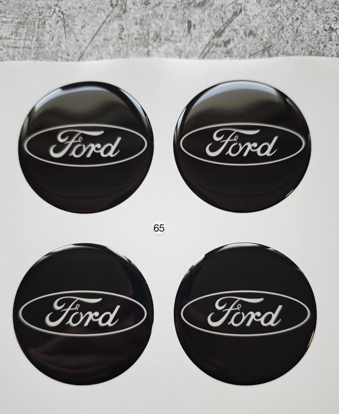 Ford Wheel Center Caps Sticker 70mm 3D Custom Domed Auto Decals ...