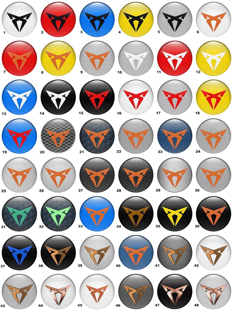 Cupra Leon 3D Resin Wheel Center Cap Stickers 66.7 Mm Custom Logo Set ...