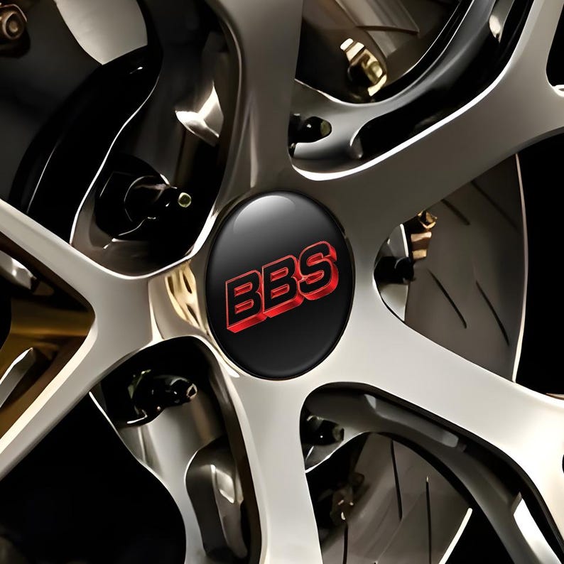 Custom BBS Wheel Cap Stickers | Center Hub Cap Decals Set of 4 | Domed ...