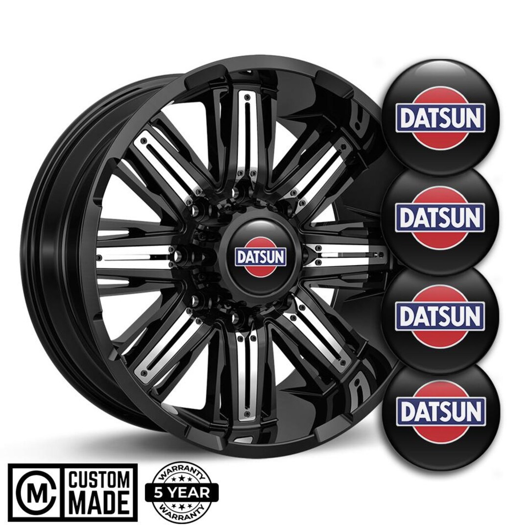 Datsun 510 Wheels Center Hub Stickers Cap Waterproof 3D Domed Custom ...