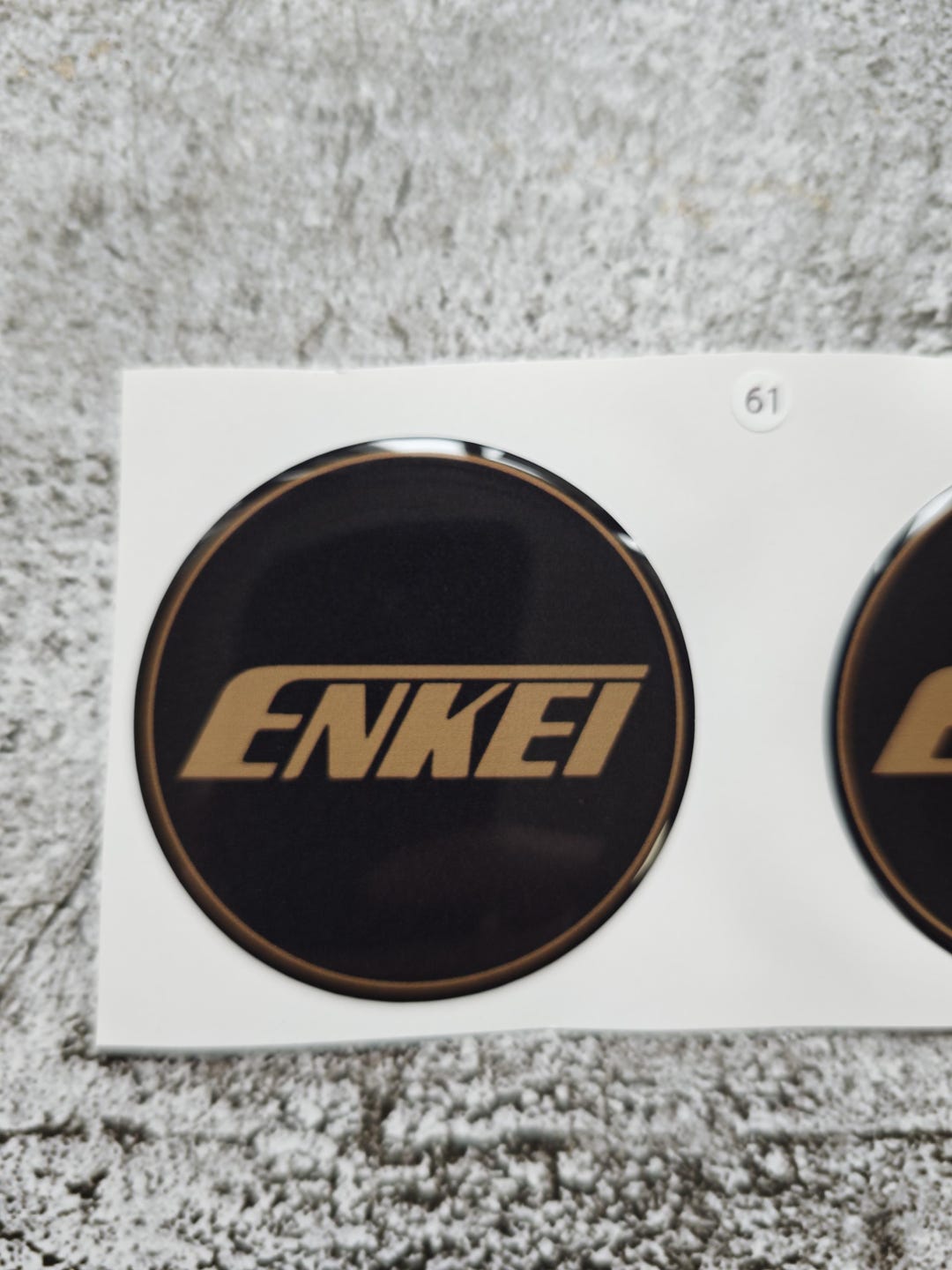 Enkei Center Cap Wheels Emblem Sticker Set of 4 - Waterproof 3D Domed ...