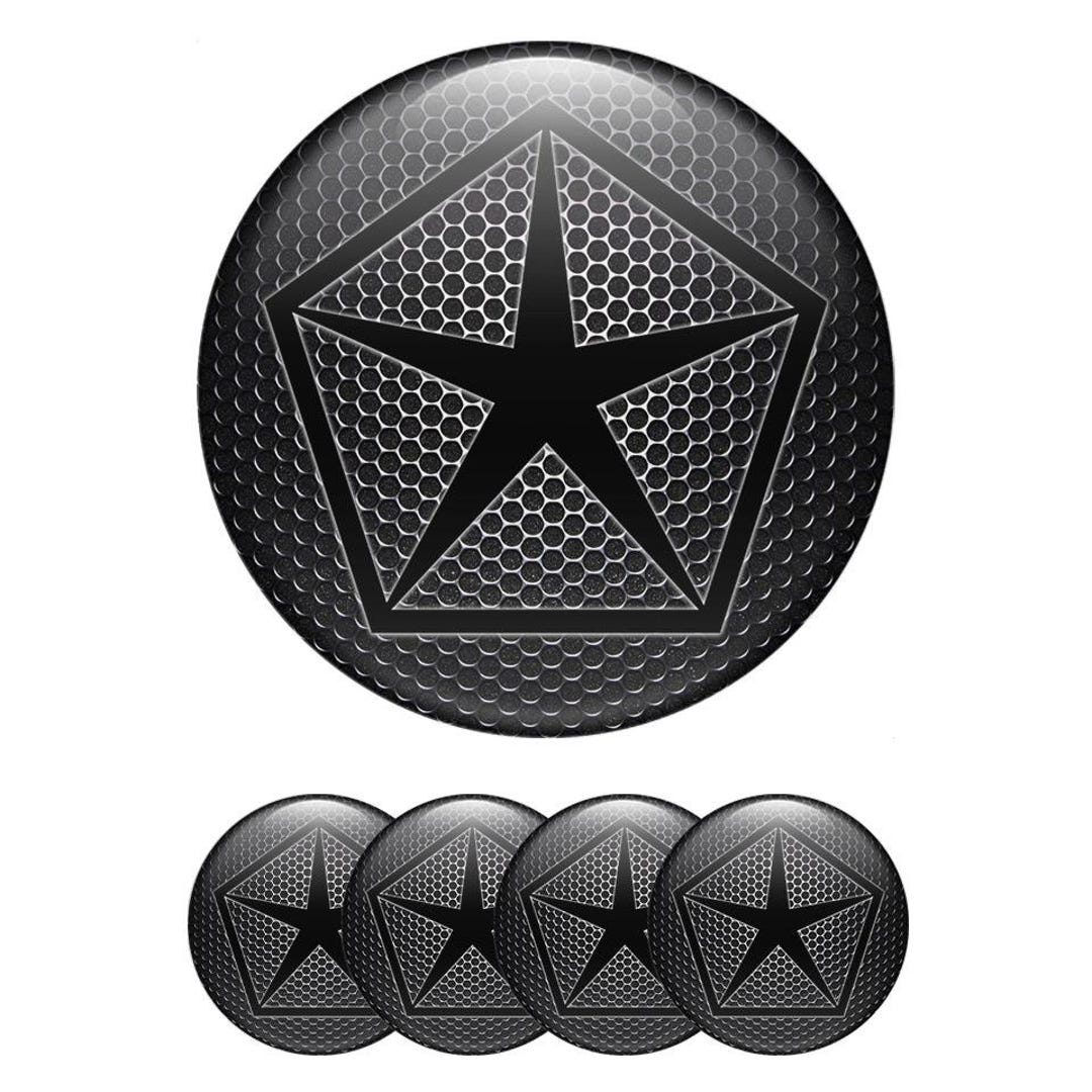 58mm Chrysler Wheel Center Hub Custom Handmade Resin Epoxy 3D Domed Car ...