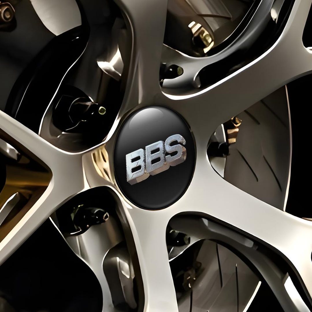 BBS Car Logo Stickers | Center Hub Cap Plate Stickers Set of 4 | 3D ...