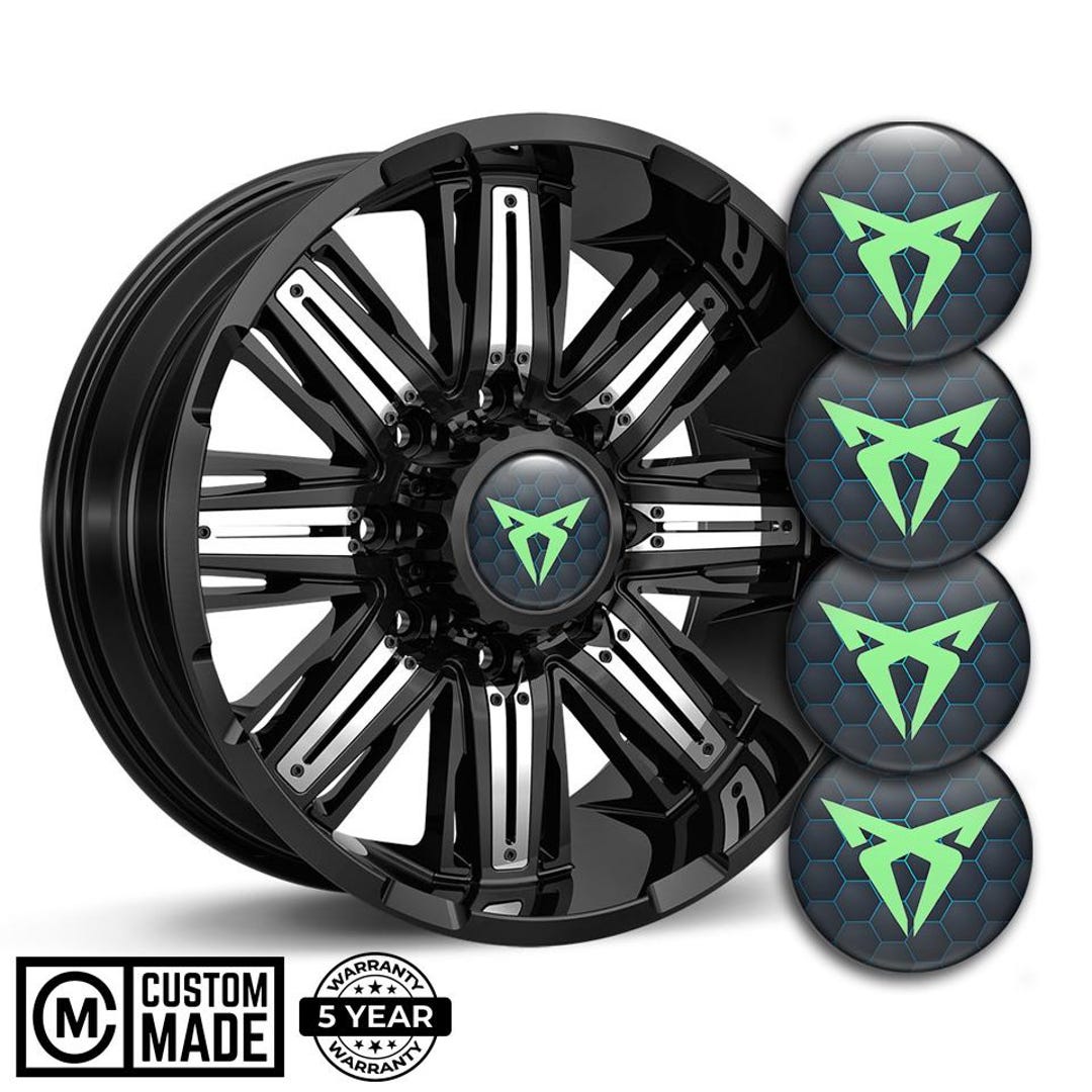 Cupra Wheel Center Cap Stickers Custom Color Resin Finish 60 Mm Unique ...
