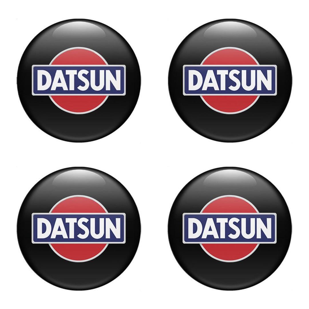 Luxury Datsun Badge Sticker Set for Car Wheels - Waterproof 3D Domed ...