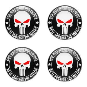 Custom Wheel Center Cap Stickers Skull - Black Background Resin ...