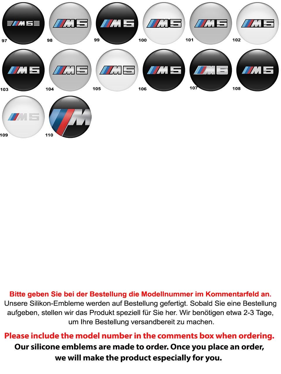 BMW M-performance Wheel Center Cap Decals | M Power Badge | Waterproof ...