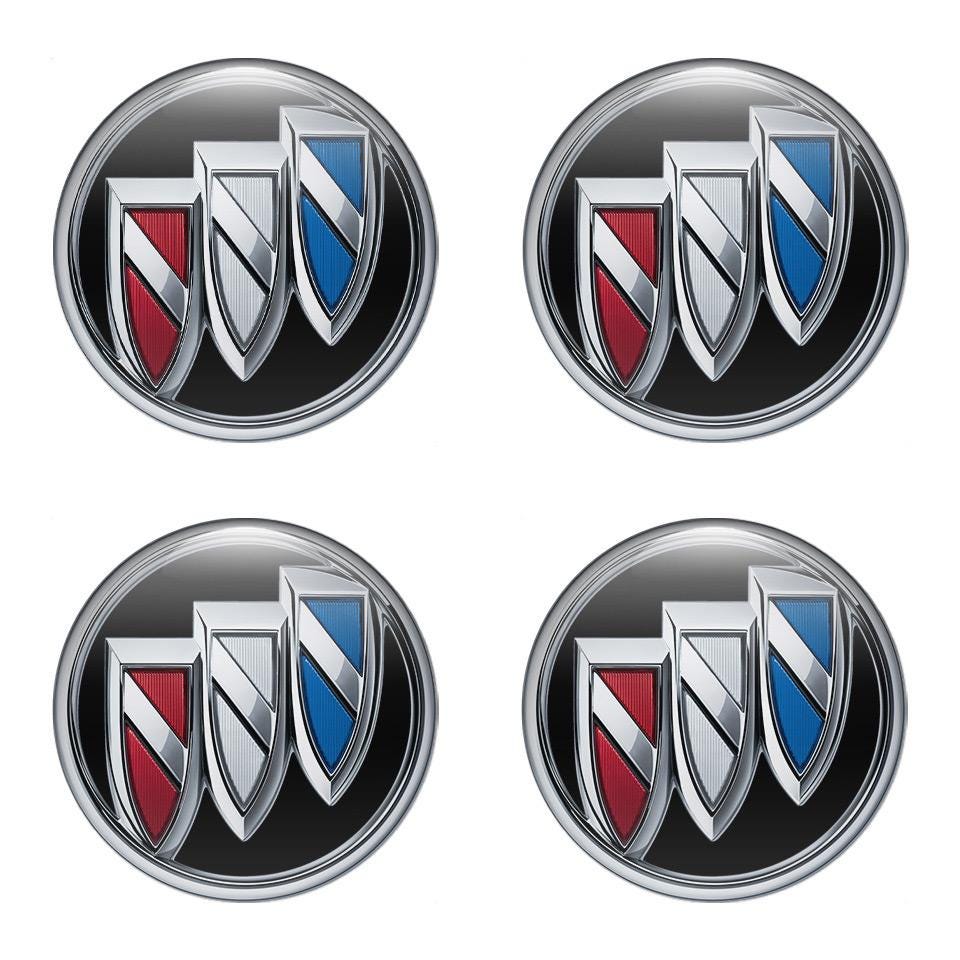 Buick Center Cap Badge Sticker Set for Car Wheels - Waterproof 3D Domed ...