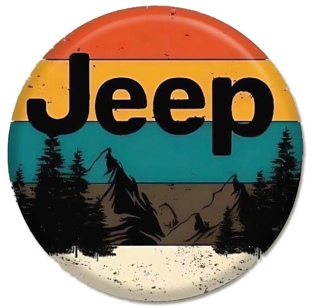 Custom Jeep Wrangler Center Wheel Hub Cap Decal – Heavy-duty Resin Set ...