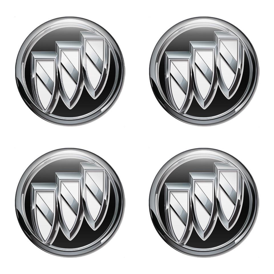 Buick Center Cap Badge Sticker Set for Car Wheels - Waterproof 3D Domed ...