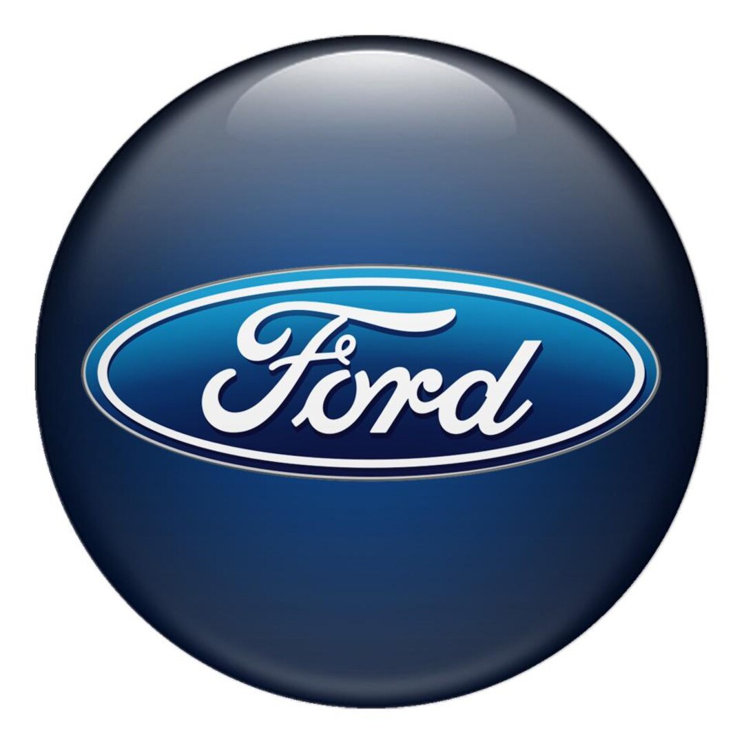 Custom 54 Mm Ford Wheel Center Cap Stickers Ocean Blue-style 3d Domed ...