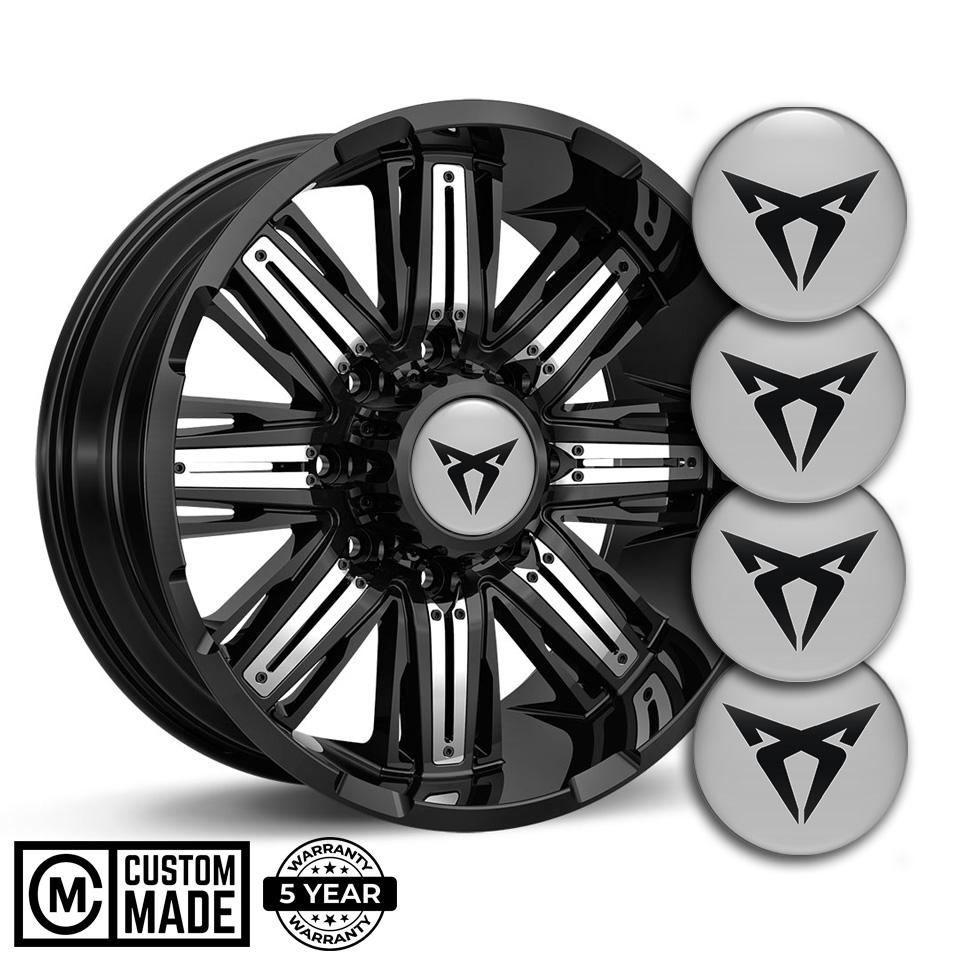 Cupra Leon 3D Resin Wheel Center Cap Stickers 66.7 Mm Custom Logo Set ...