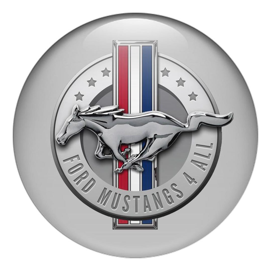 Custom 54mm Ford Mustang Wheel Center Cap Sticker – Fits 2015–2023 ...
