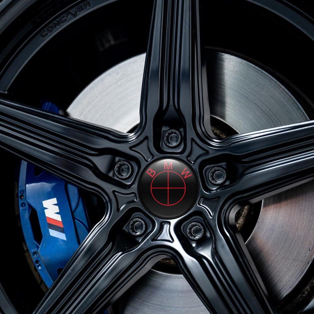 BMW Custom Wheel Center Hub Cap Decal | 3D Domed Stickers Set of 4 ...
