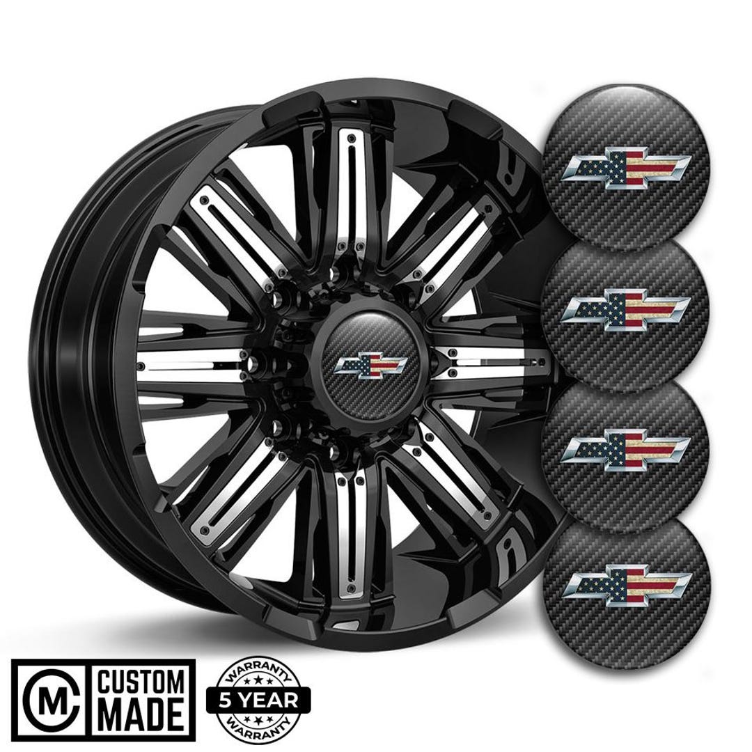 Chevrolet 3D Resin Wheel Center Cap Emblems Stickers for Chevrolet ...