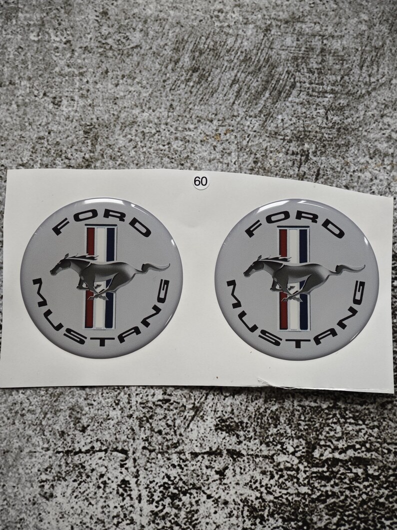 Custom 54mm Ford Mustang Wheel Center Cap Sticker – Fits 2015–2023 ...