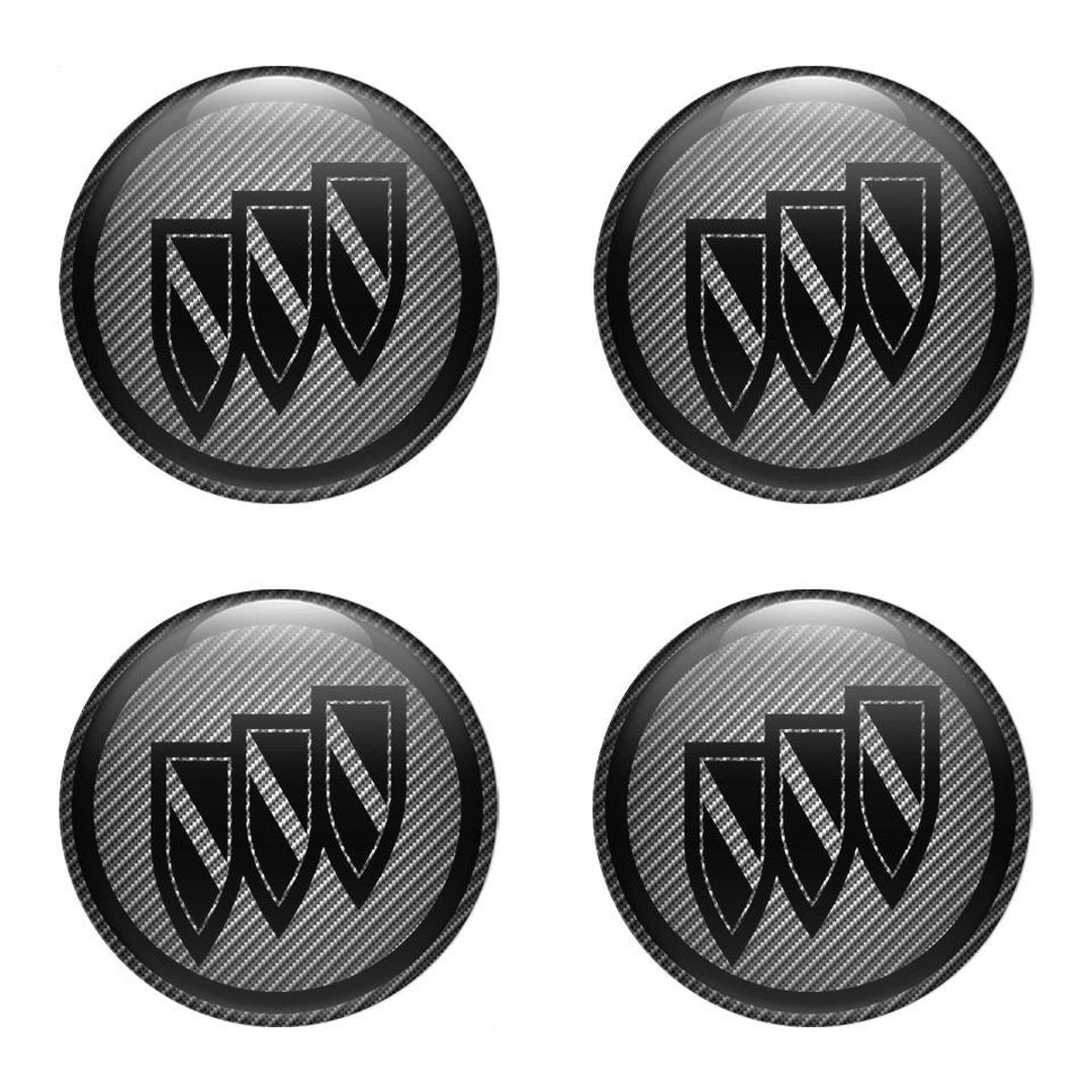 Luxury Buick Badge Sticker Set for Car Wheels - Waterproof 3D Domed ...