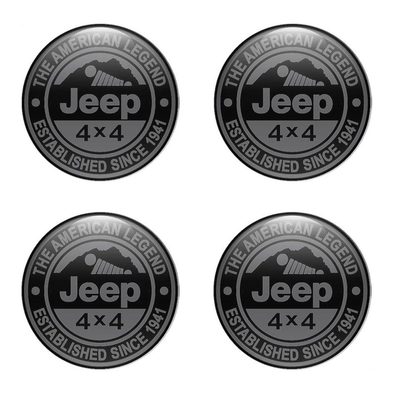 Jeep Wheel Center Cap Stickers – Trail Rated Domed Decals | Custom ...