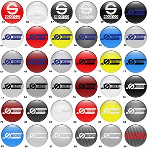 Custom Sparco Wheel Center Cap Emblems – Weatherproof Resin Logo ...