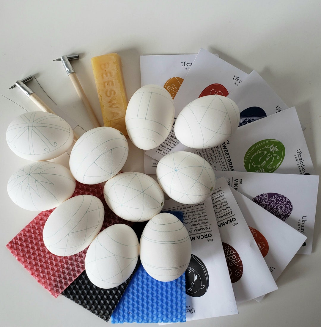 Pysanky Kit Gift Set Easter Eggs Supplies Craft Kit Family Activities ...
