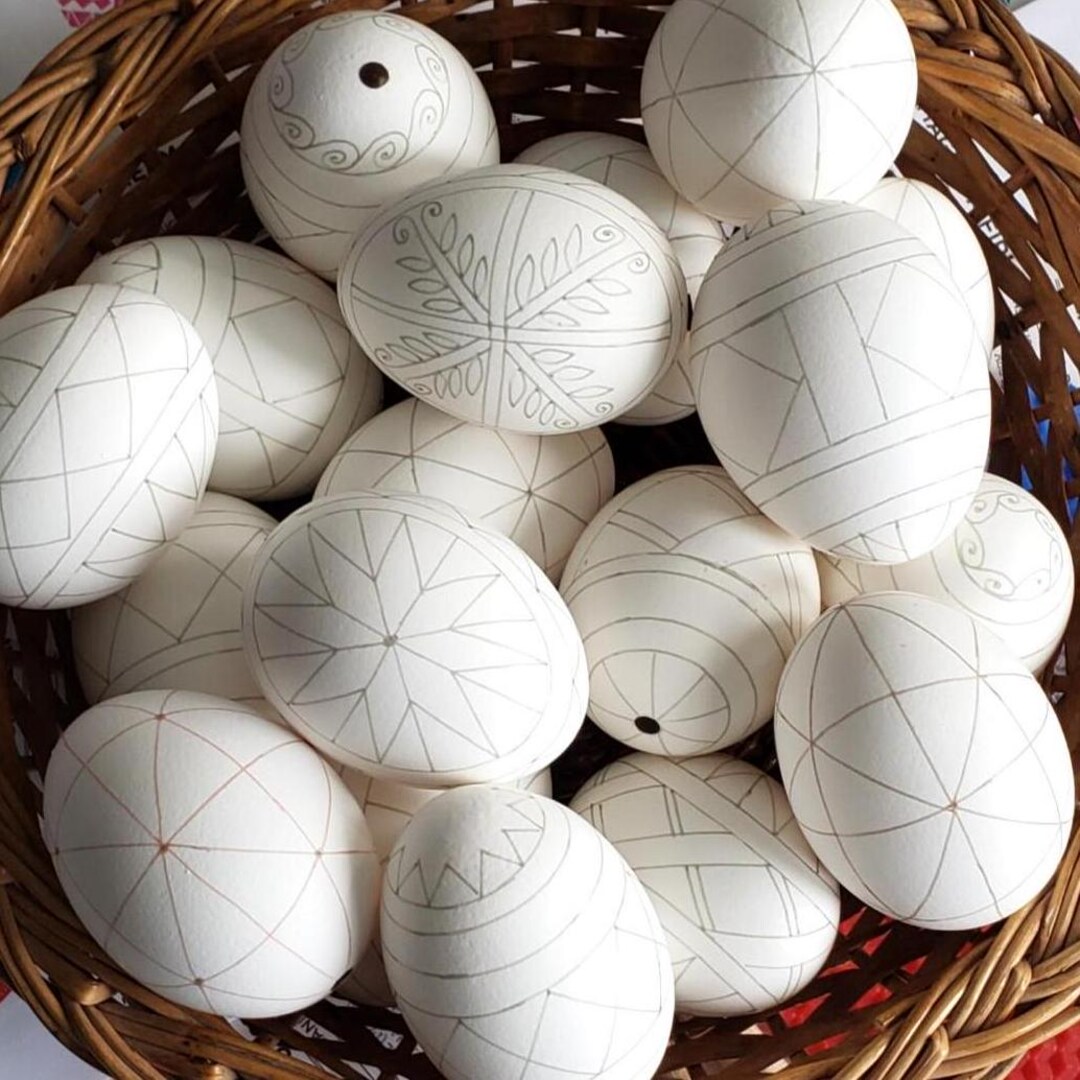 Pre-waxed Pysanky Eggshells, Ukrainian Easter Egg Supplies, Chicken ...