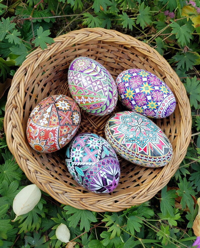 Goose Pysanka Egg Wedding Gifts for Couple Hand Painted - Etsy
