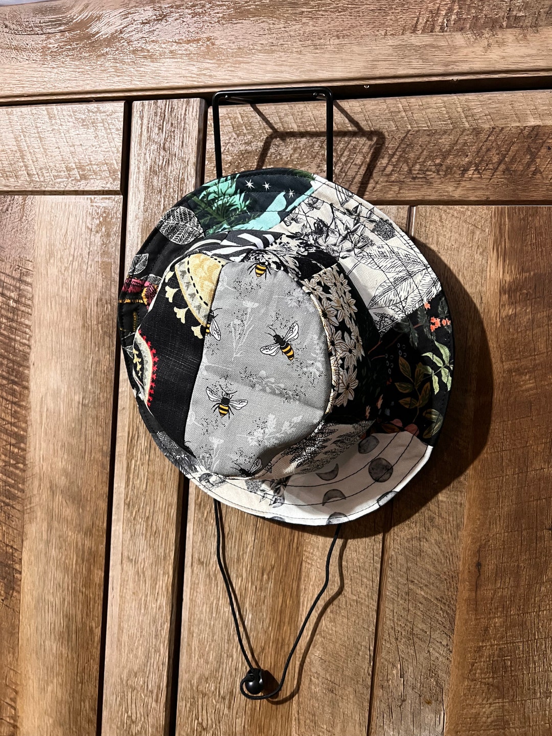 Quilted Bucket Hat for Adult, Handmade Crazy Quilt Hat for Her, Canvas ...