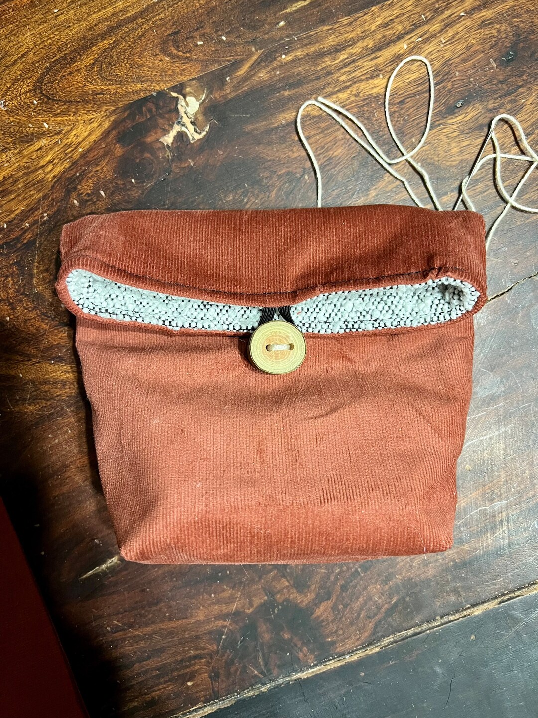 Corduroy Fold Over Pouch, Pink Makeup Bag, Small Belongings Bag ...