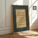 Surah Fatiha Islamic Frame Wall Art, Arabic Calligraphy Decor, Muslim ...
